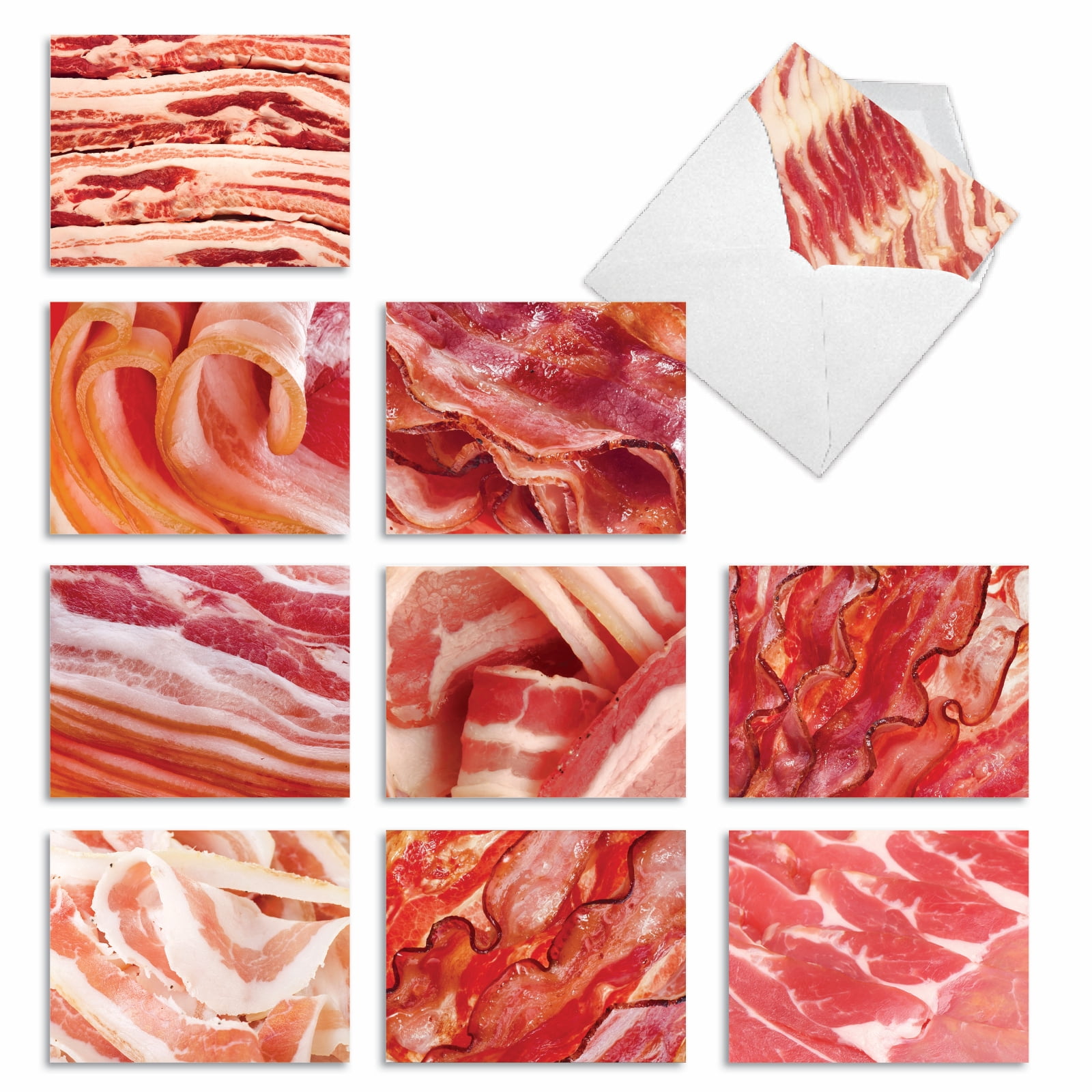 10 Pack Thank You Note Cards With Envelopes - Makin' Bacon - Walmart.com