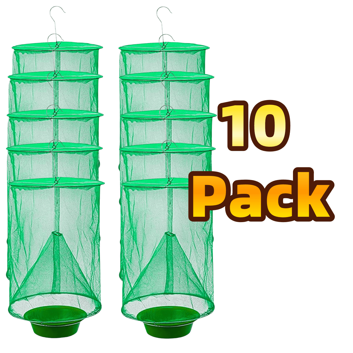 10 Pack The Ranch Fly Trap Outdoor Fly Trap Killer Bug Cage Net Perfect ...