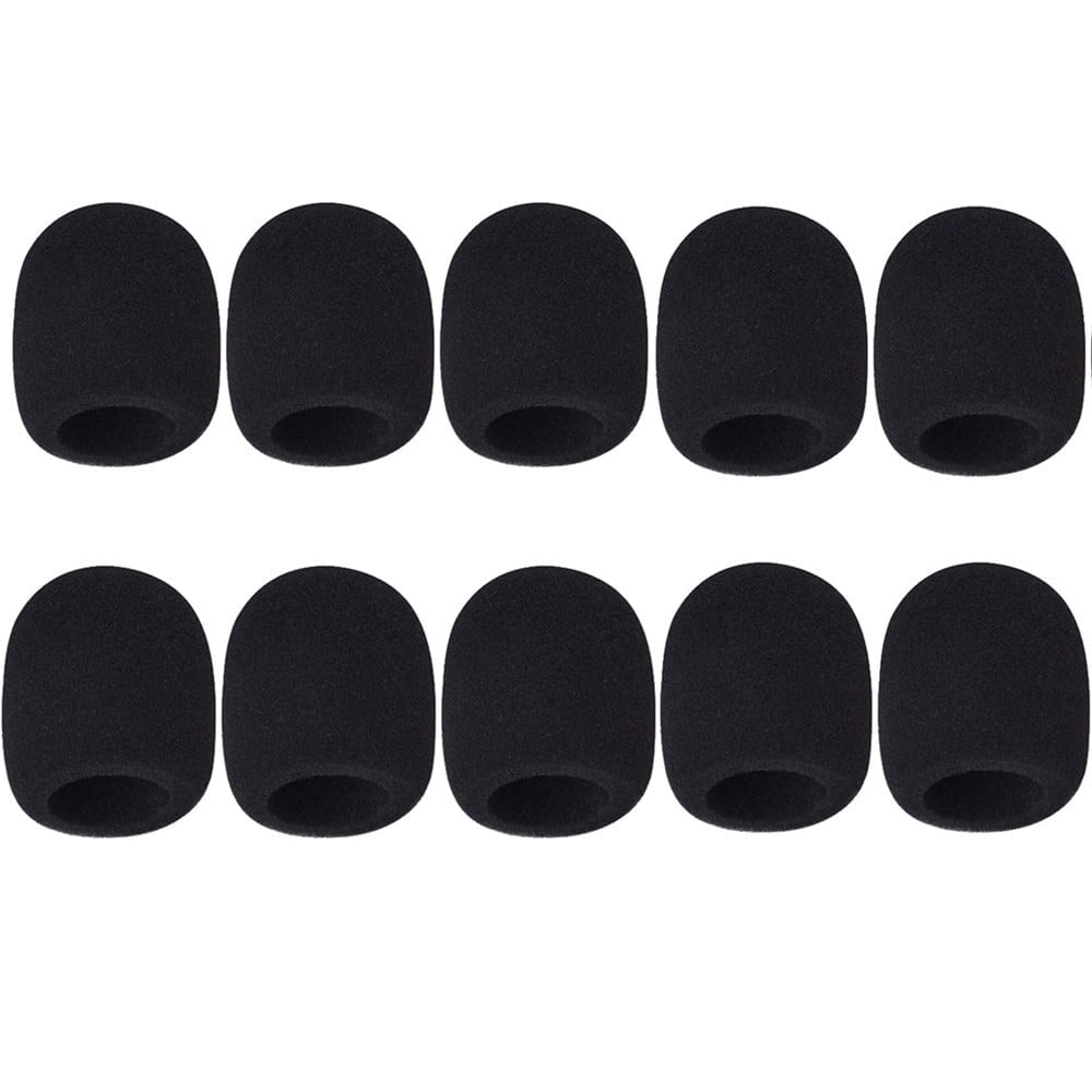 10 Pack Thick Handheld Microphone Windscreen Foam Cover For Stage ...