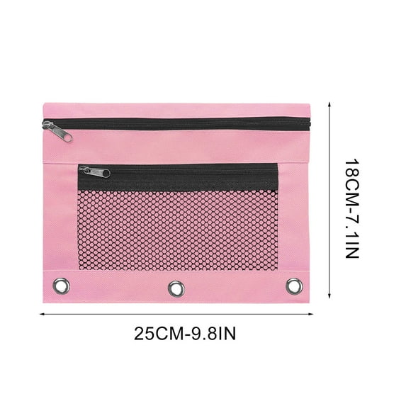 10-Pack Three-Hole Oxford Cloth Pencil Cases, Large Capacity Binder ...