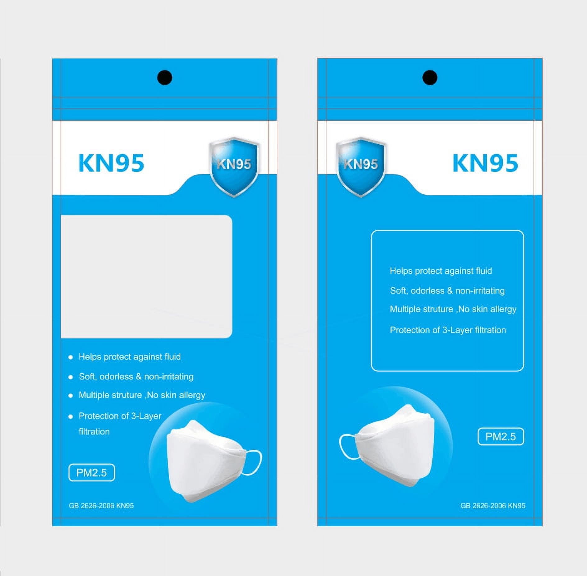 10 Pack Three-layer Filter Skin Protection KN95 from UV and Sunlight ...