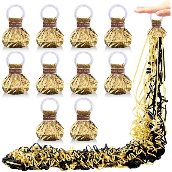 10 Pack Throw Streamers Colorful Hand Throw Confetti Poppers No Mess ...