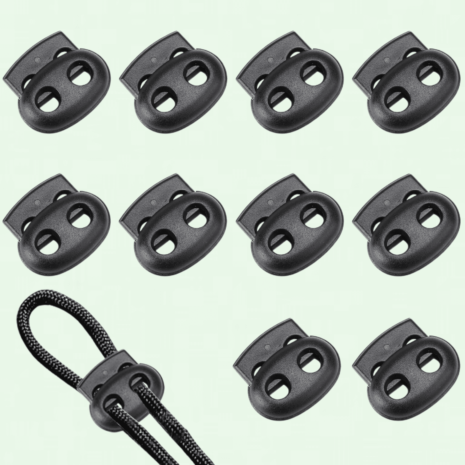 10 Pack Toggles for Drawstrings, Double Hole Cord Locks for Shoelaces ...