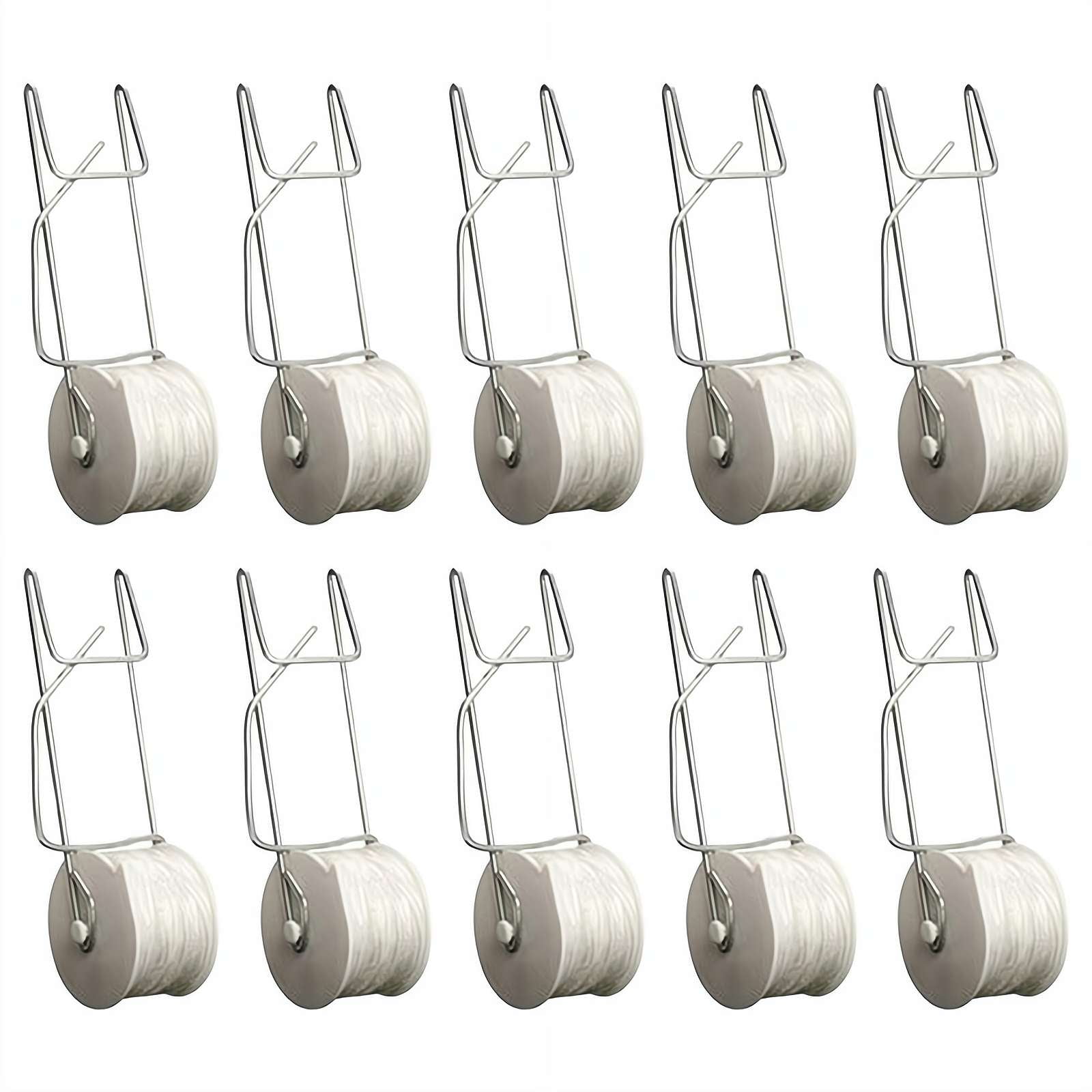 10 Pack Tomato Roller Hooks with 49.2FT String,Tomato Roller Hooks for ...