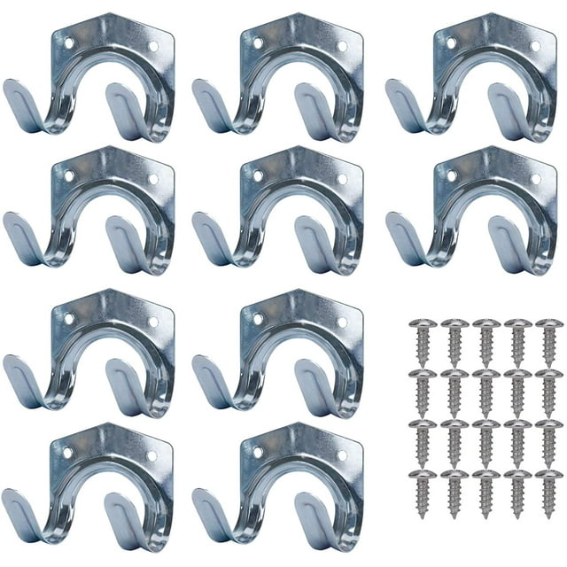 10-Pack Tool Hanger Hook Set, Wall Mount Dual Tool Storage Hook Bracket ...