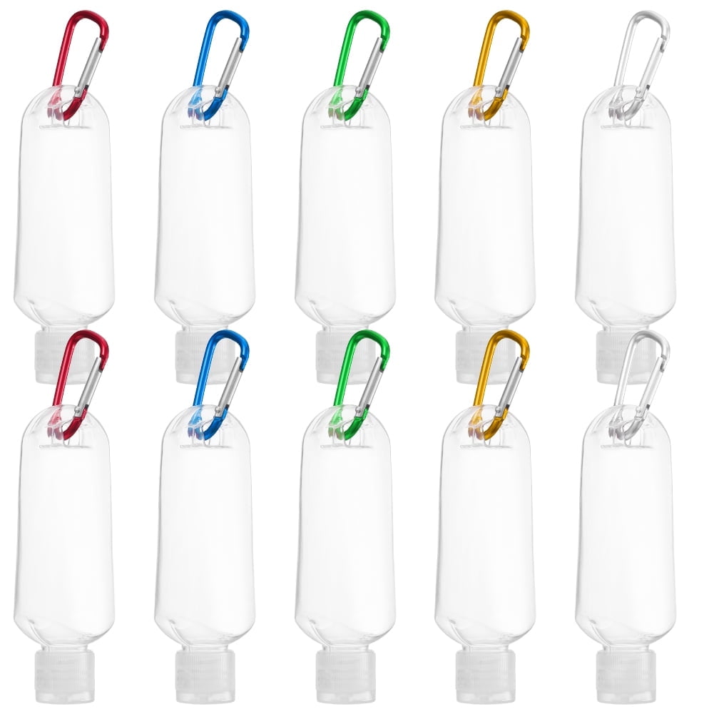 10 Pack Travel Plastic Clear Keychain Bottles,Portable Liquid Dispenser ...
