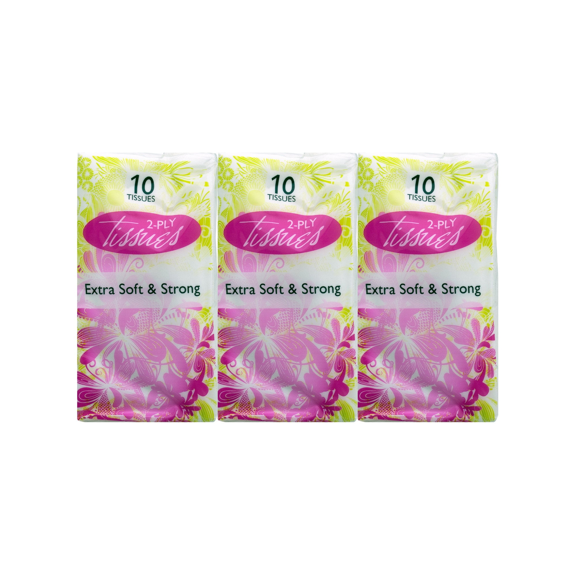10 Pack Travel Tissue Set with Soft Strong 2 Ply Facial Tissues ...