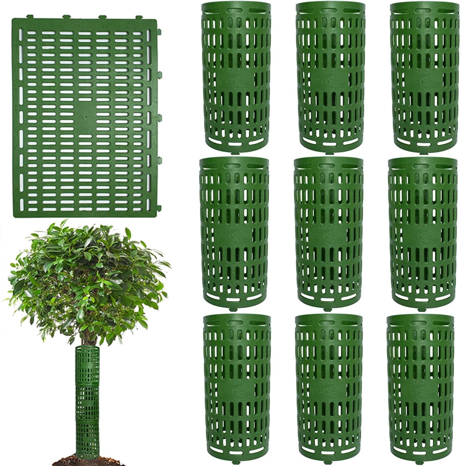 10 Pack Tree Trunk Protectors, Expandable Weatherproof Mesh Tree Trunk ...