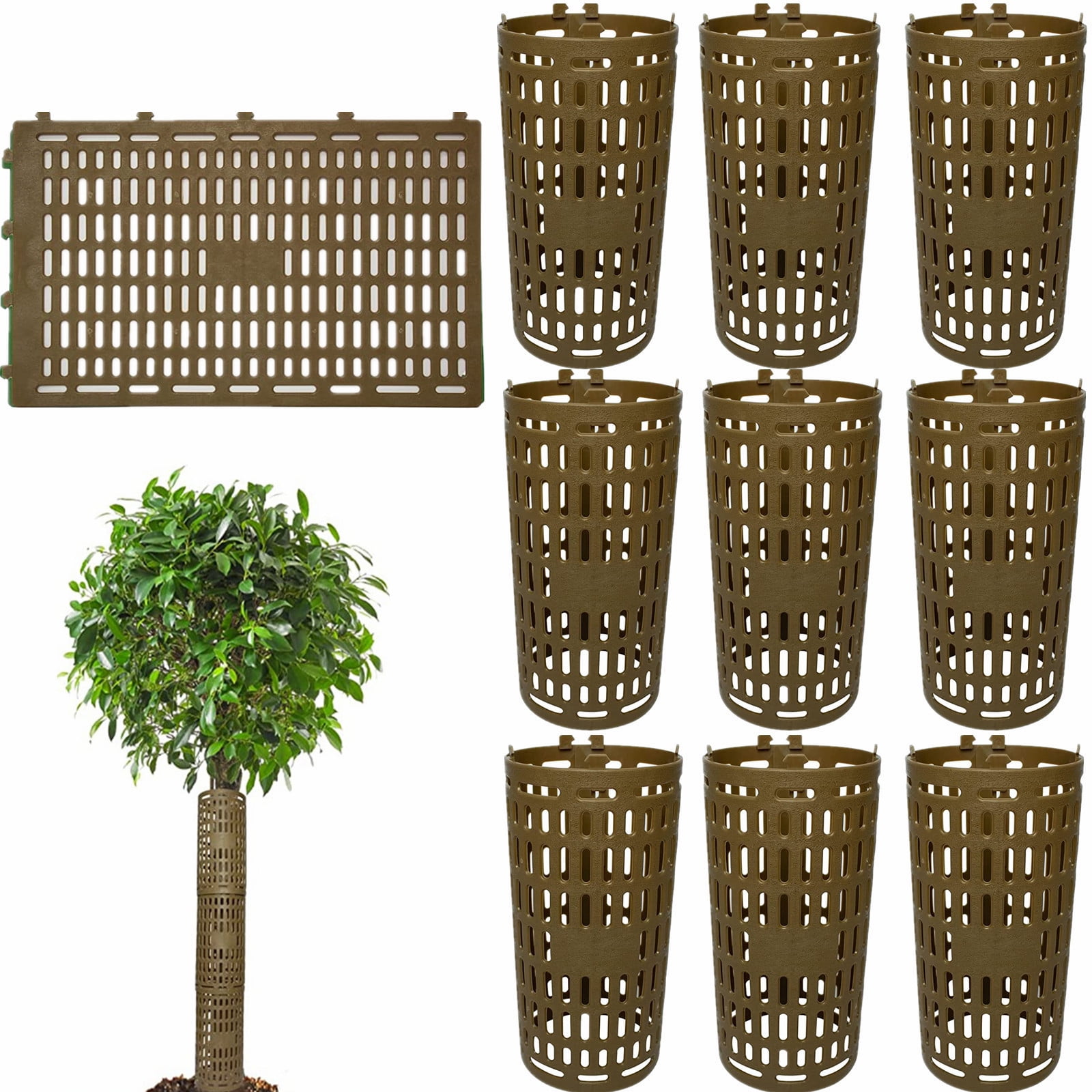 10 Pack Tree Trunk Protectors, Expandable Weatherproof Mesh Tree Trunk ...
