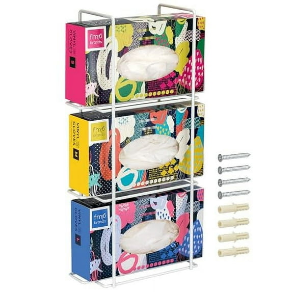 10 Pack Triple Glove Holder for Wall Mount, Wire Rack Disposable Napkin ...
