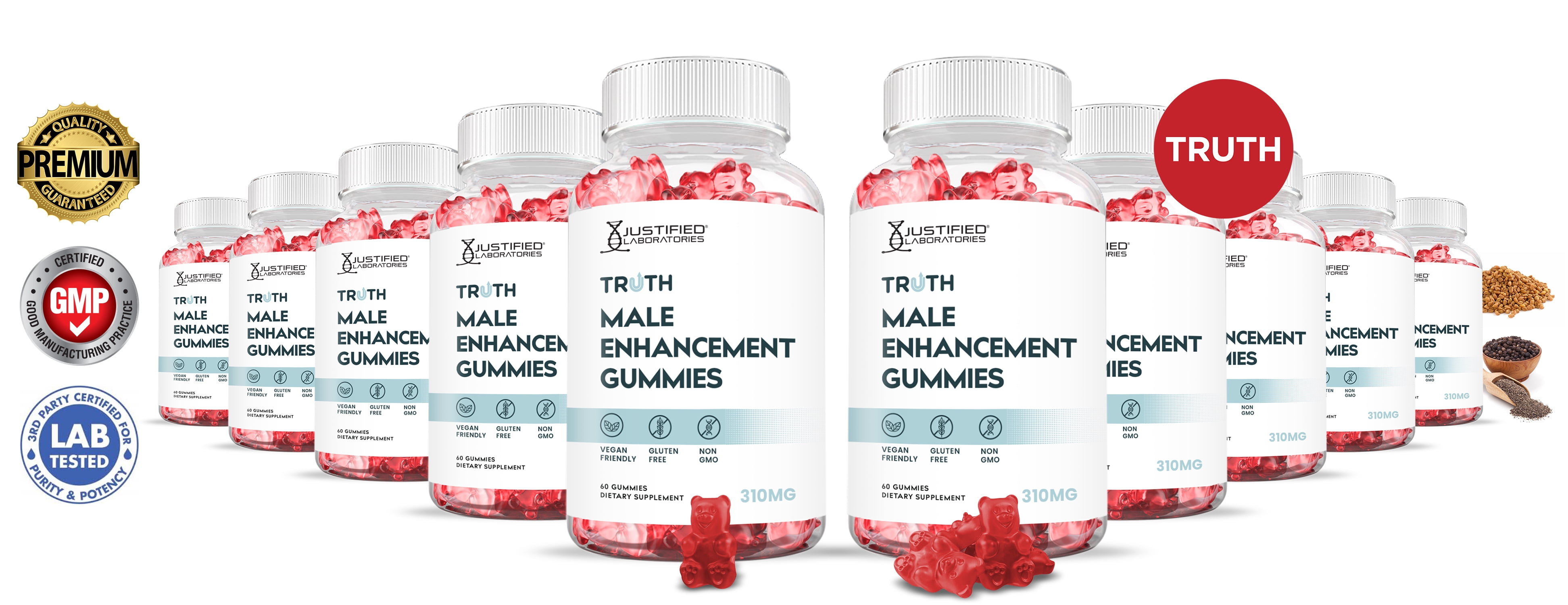 (10 Pack) Truth Male Enhancement Gummies 310MG 600 Gummys - Walmart.com