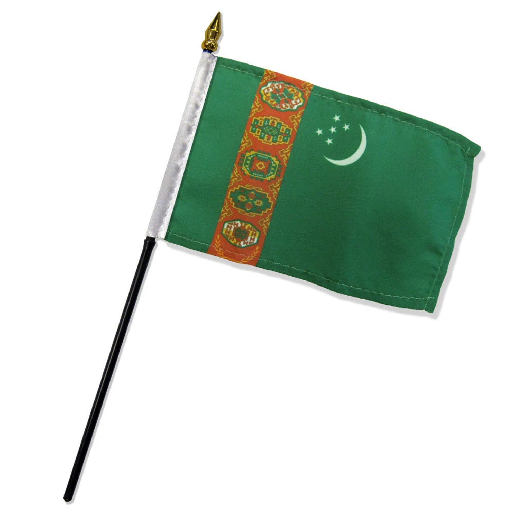 10 Pack Turkmenistan 4"x6" Flag Desk Table Stick - Walmart.com