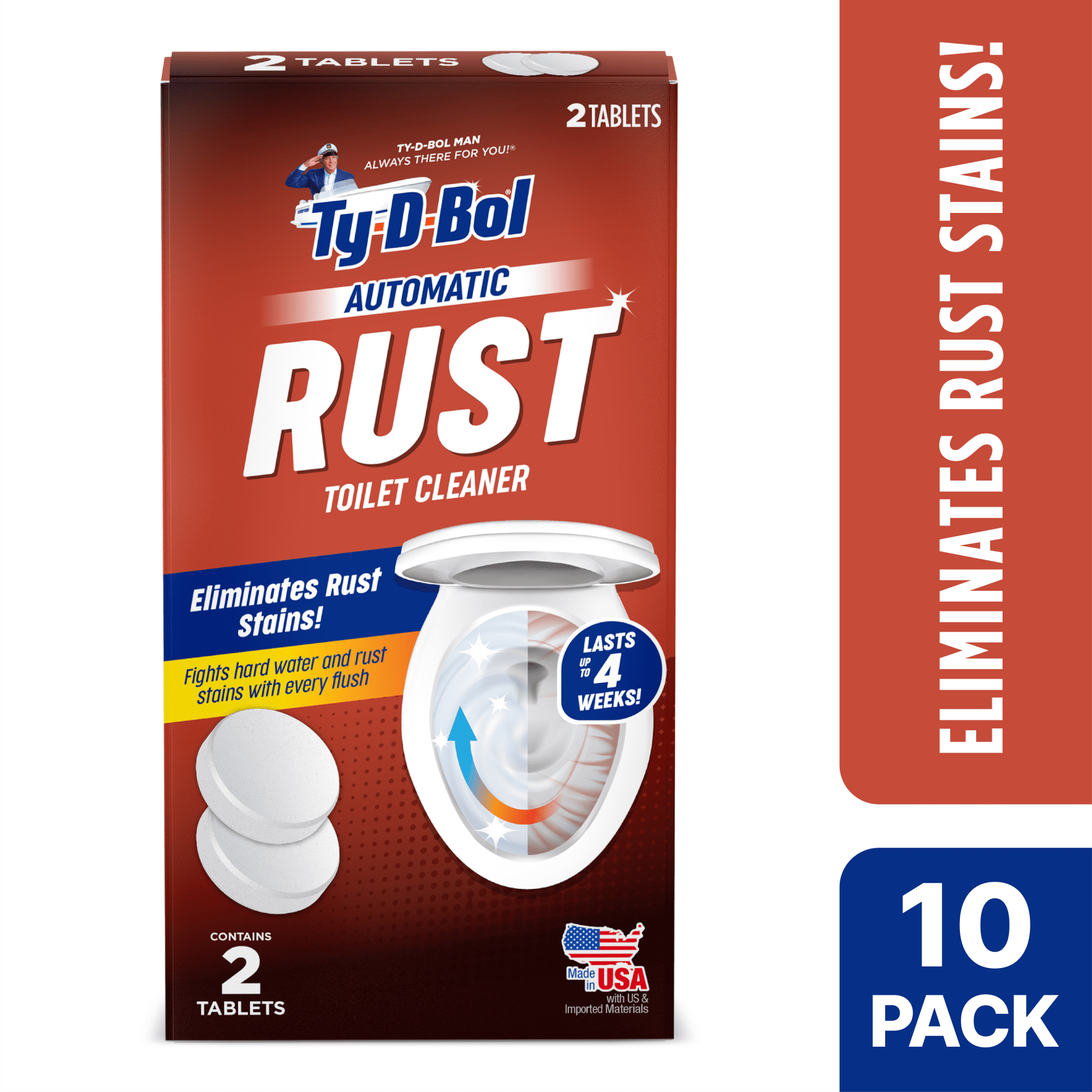 Ty-D-Bol Rust Automatic Toilet Bowl Cleaner Tablets, 20 Count - Walmart.com
