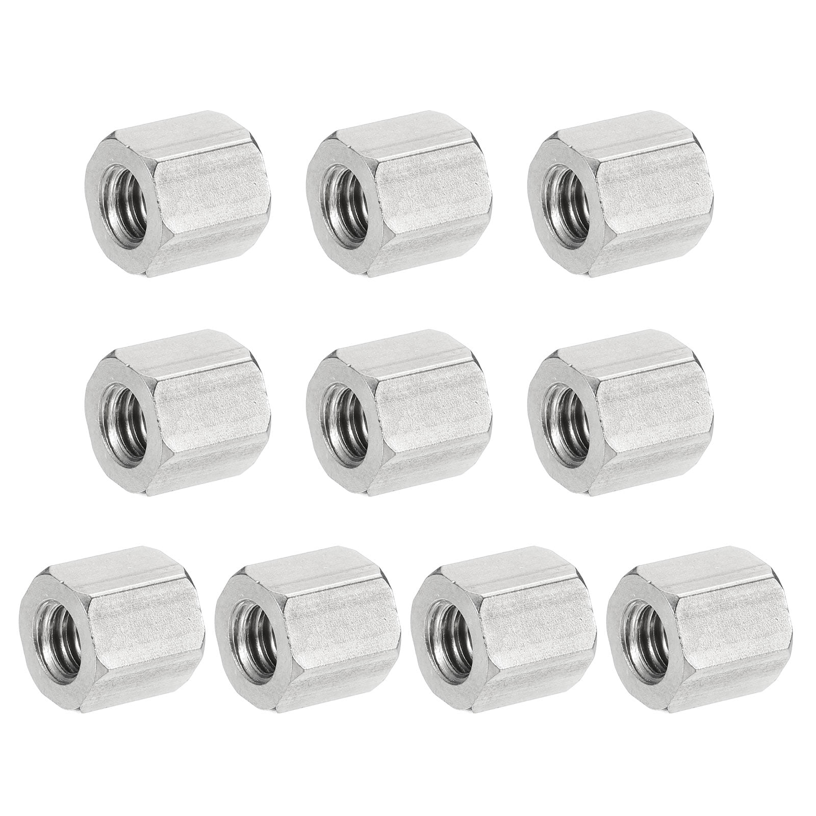 10 Pack UNC 1/4"-20 x 10mm 304 Stainless Steel Hex Threaded Rod Coupler ...