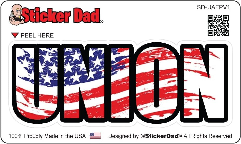 10 Pack - UNION American Flag Pride V1 Full Color Printed Sticker by ...