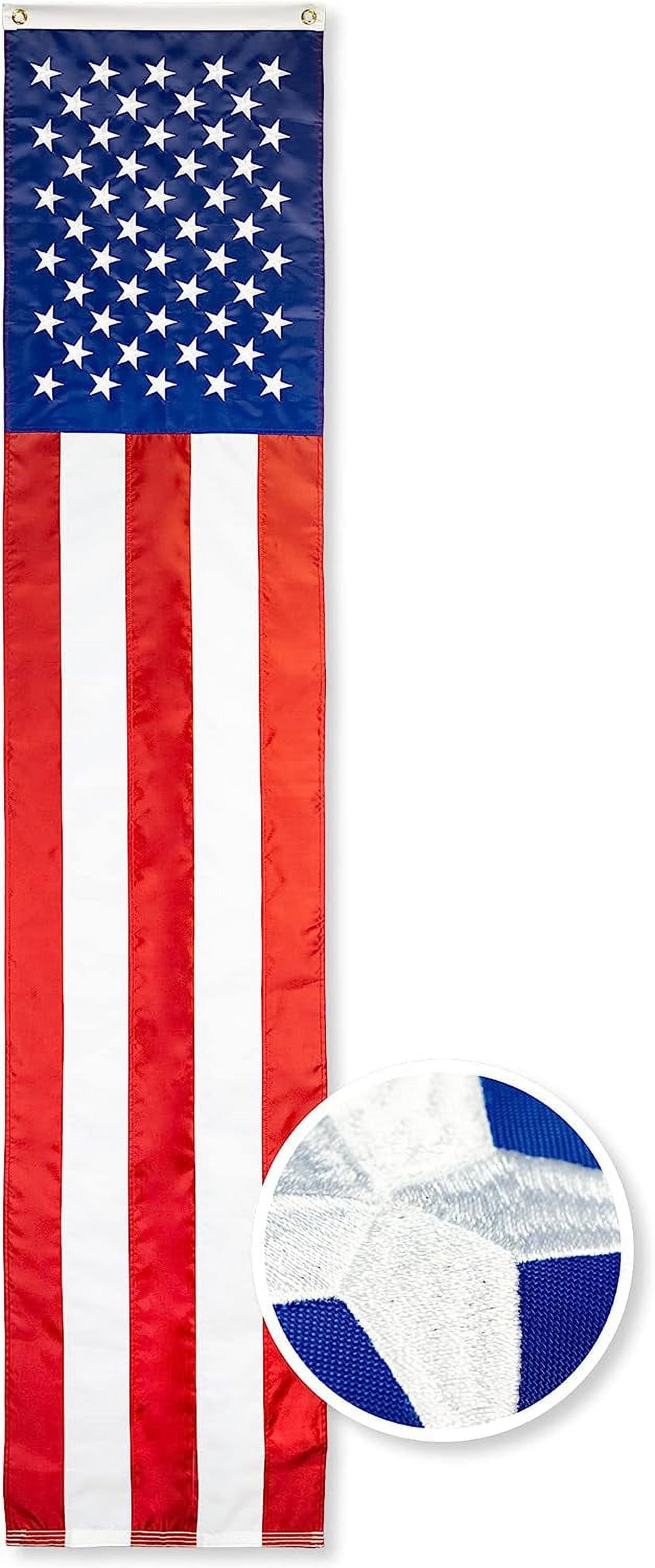 -10 Pack: USA Pleated Fan Flag 1.5x3FT Star Center Embroidered ...
