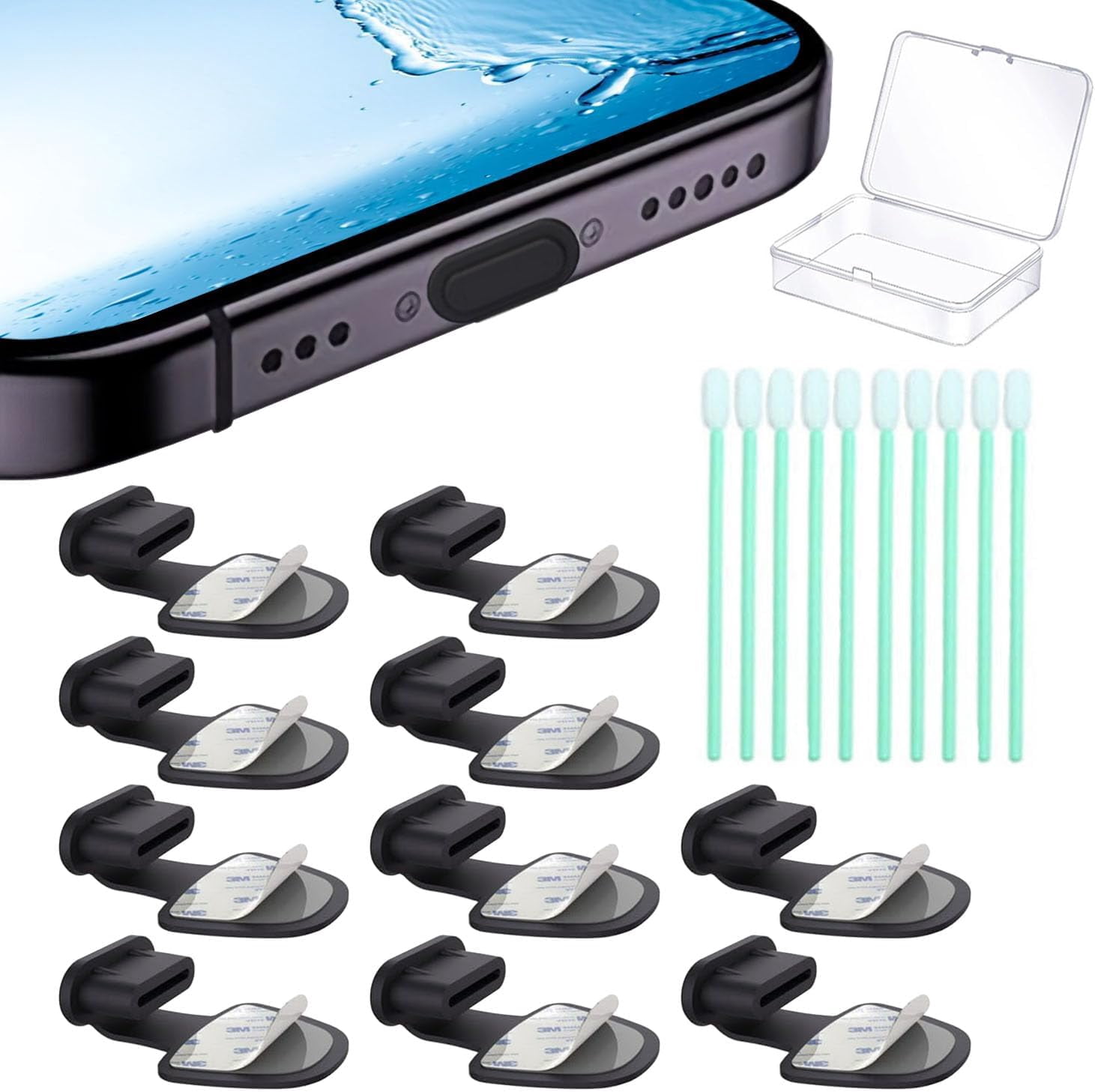 10-Pack USB C Dust Plugs, Dust Cover for Phone Charging Port, Secure ...