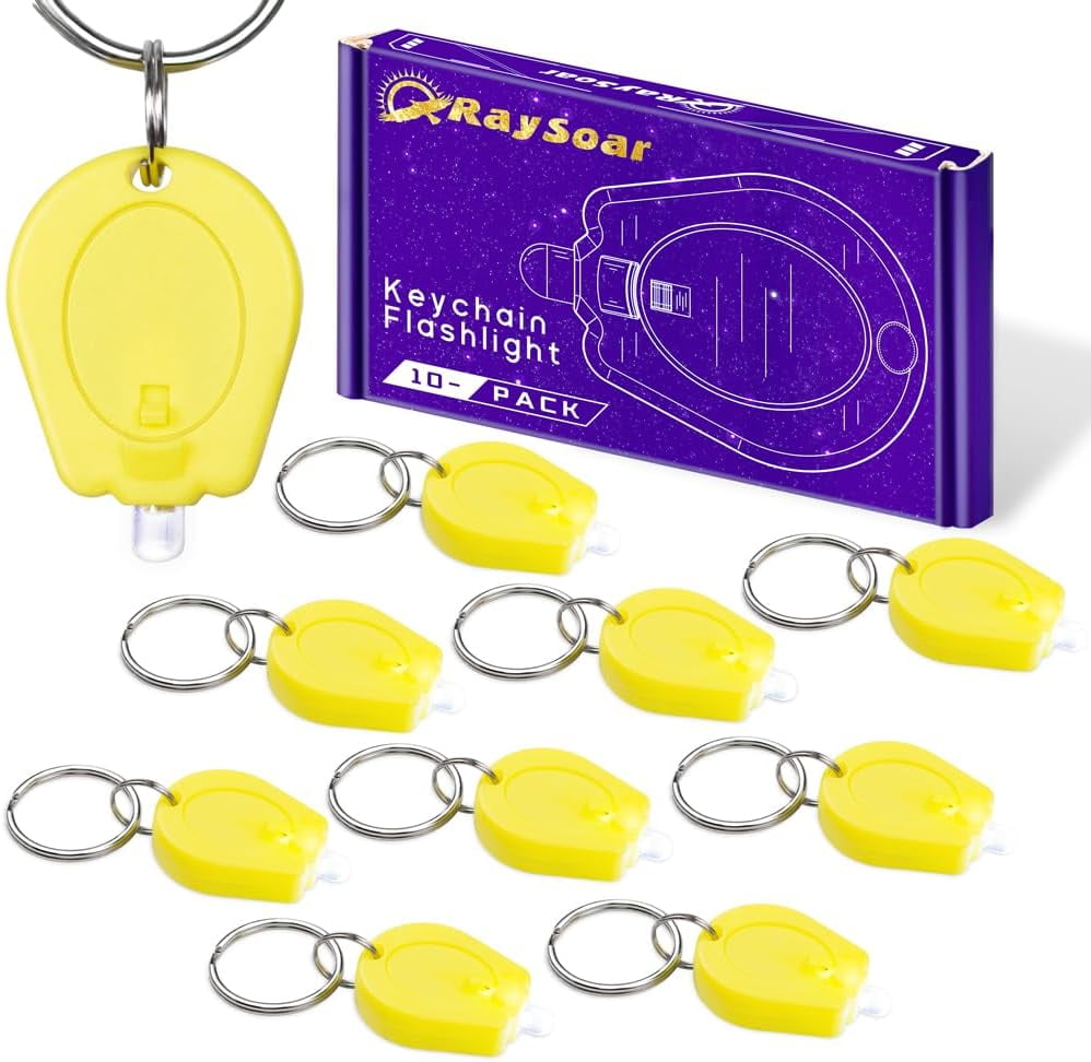 10 Pack Ultra Bright Mini LED Keychain Flashlight, Small Key Ring ...
