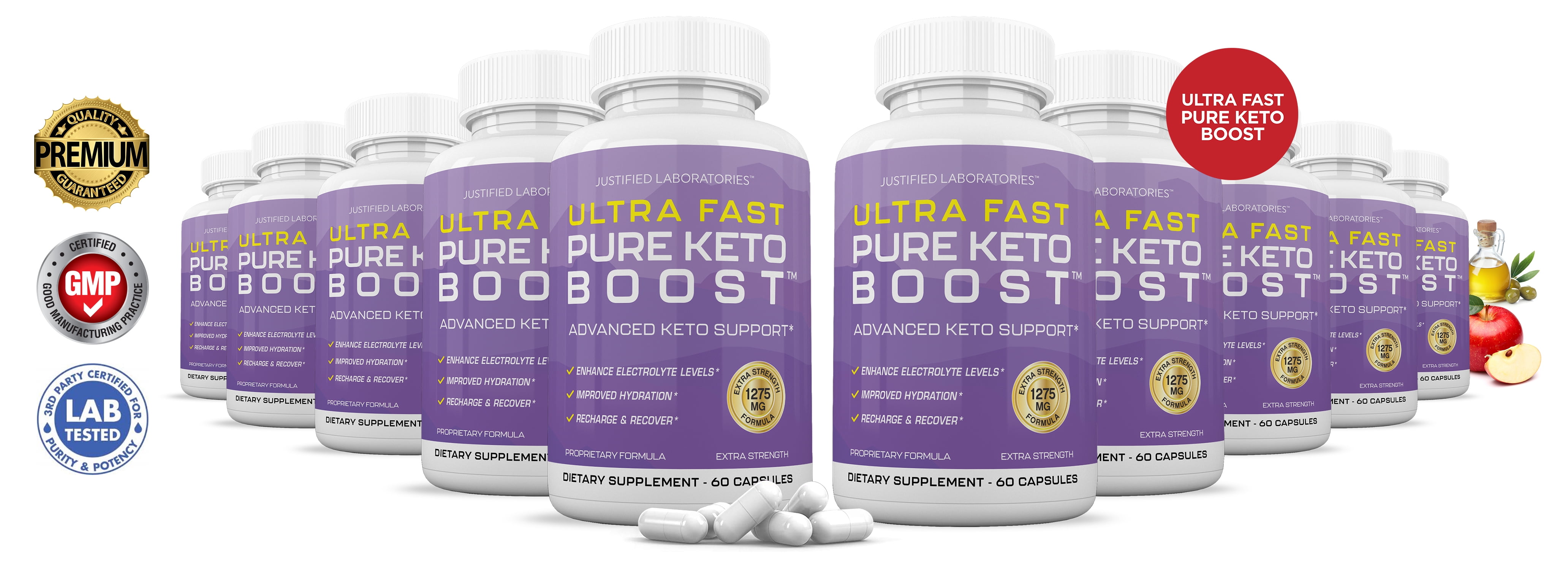 (10 Pack) Ultra Fast Pure Keto ACV Pills 1275mg Alternative to Gummies ...