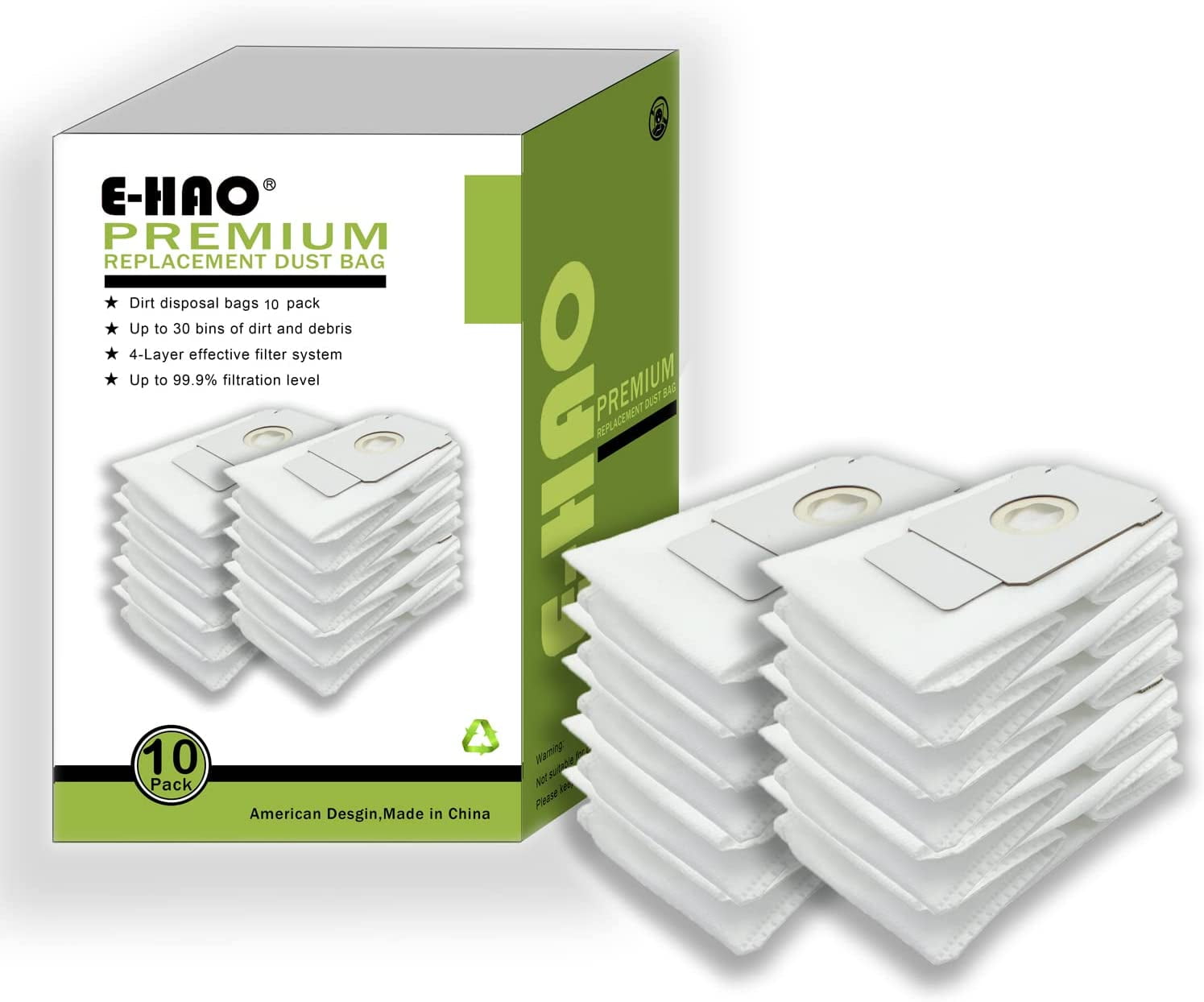 10 Pack Vacuum Bags Compatibe for Roomba - i & s & j Serie, Repacement ...