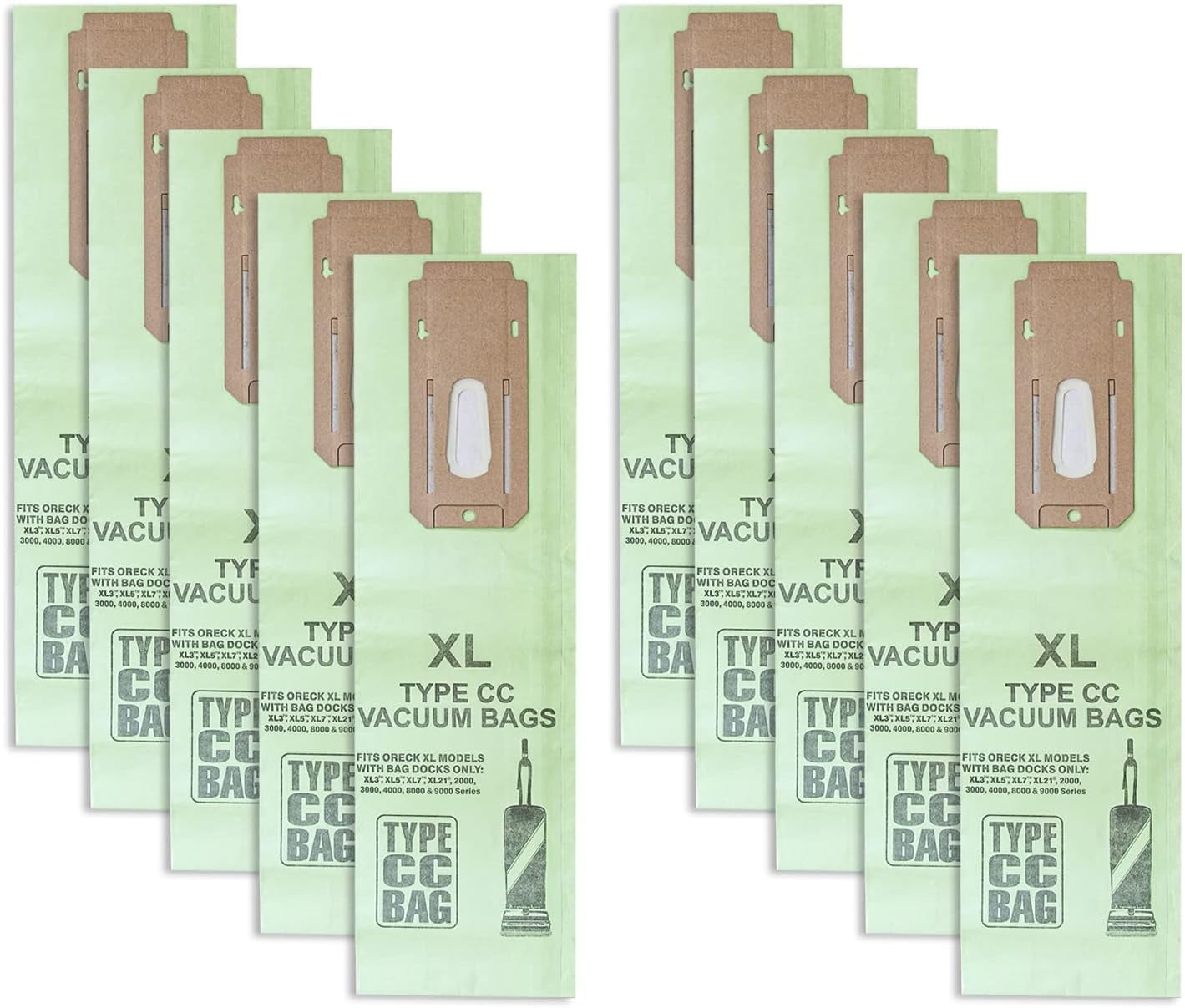 10 Pack Vacuum Bags Replacement for Oreck Type CC, Fit for All XL ...