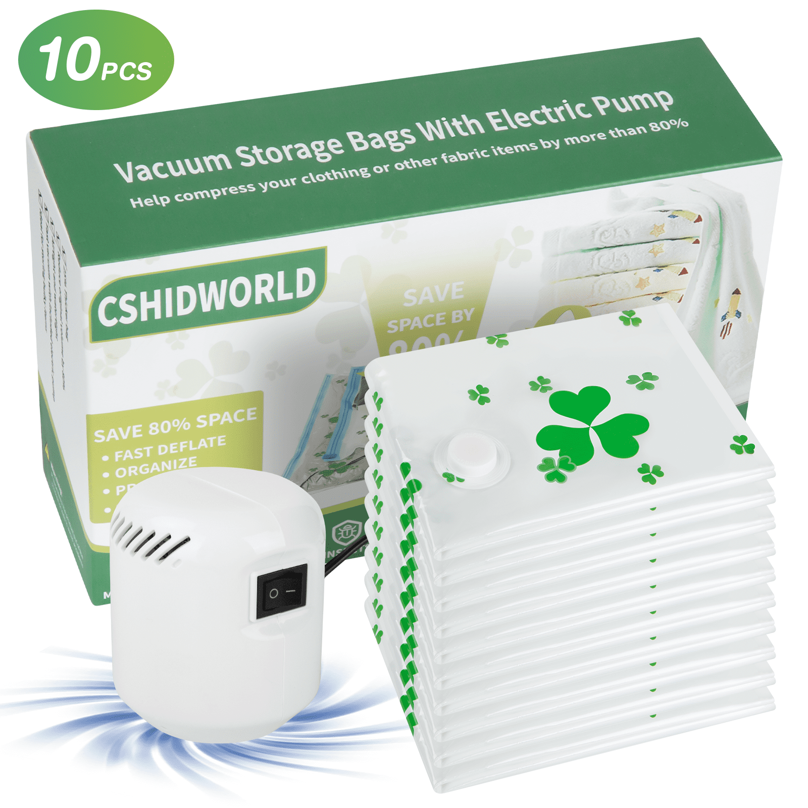 Bolsa de 10 Bolsas de Almacenamiento Al Vacío con Bomba, Tamaño Jumbo ...