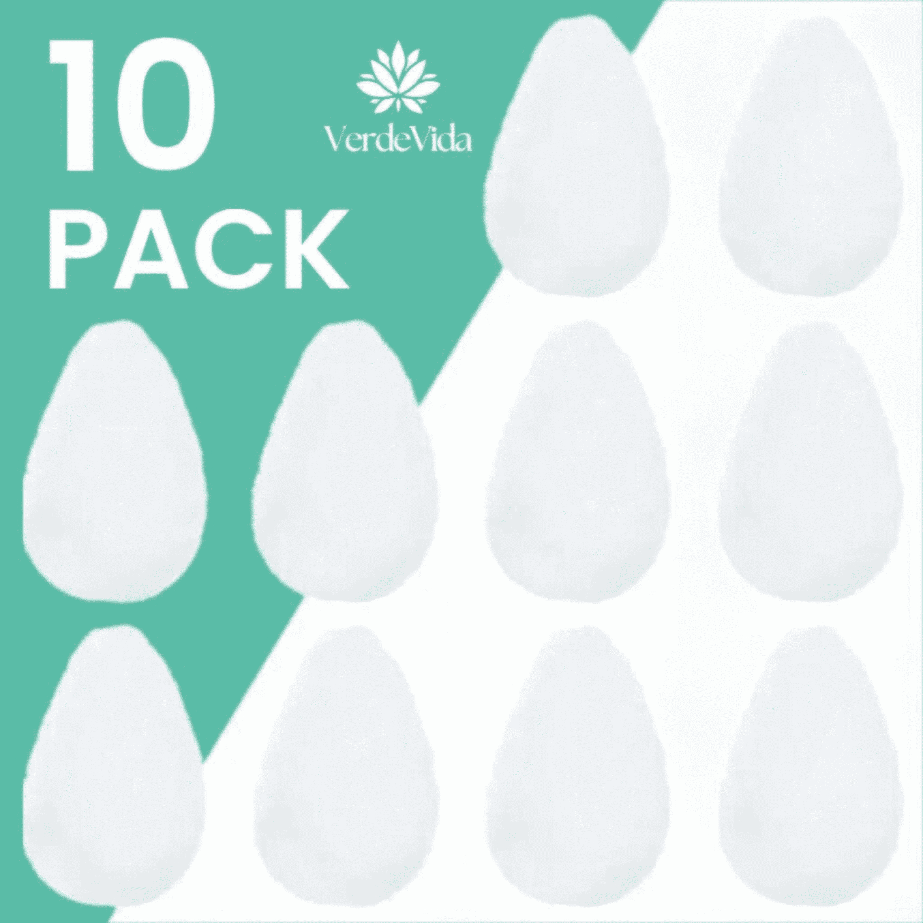 VerdeVida 10 Pack Facial Sponge - Deep Cleansing & Exfoliating Scrub ...