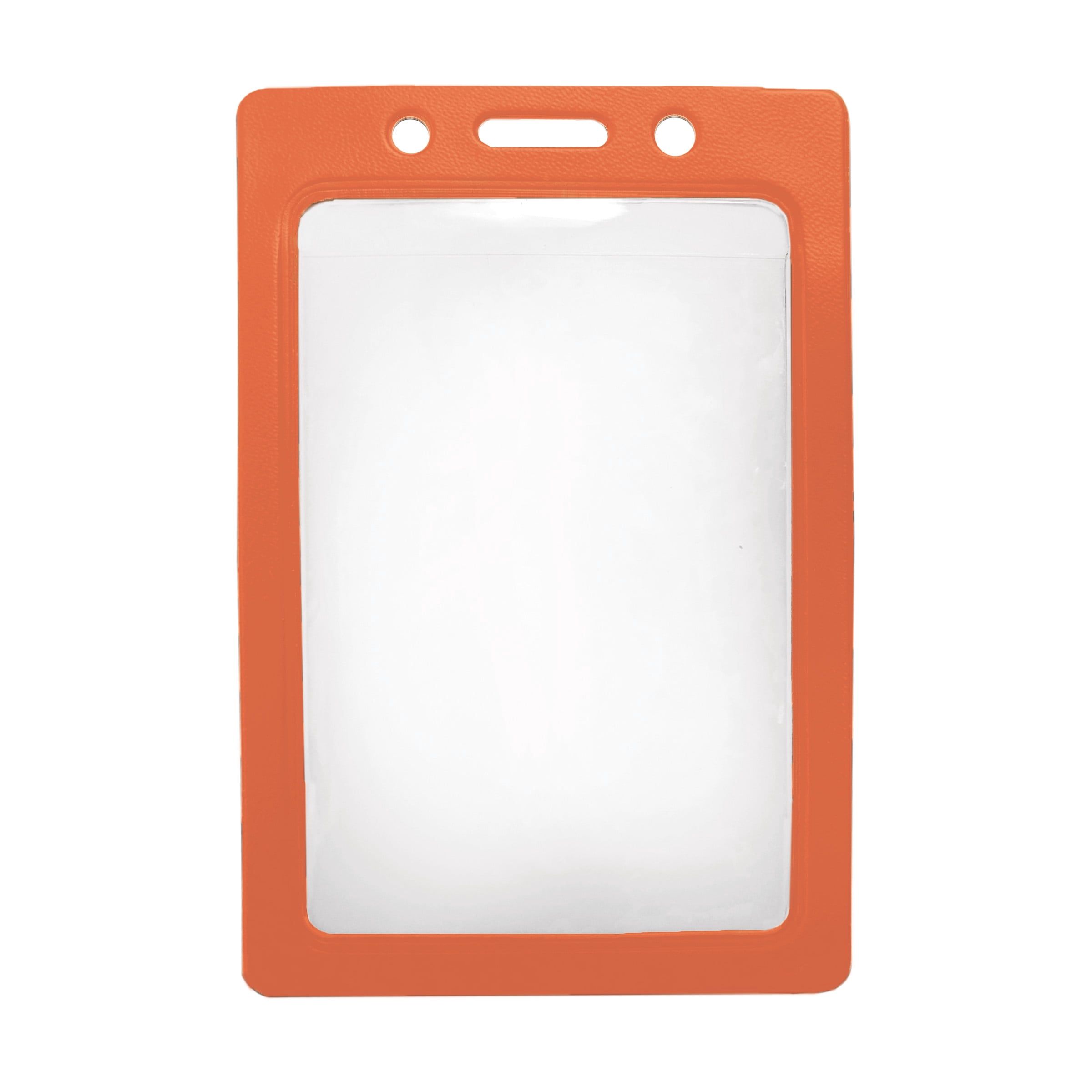 10 Pack - Vertical Color-Frame Badge Holder - Clear Vinyl Window ...