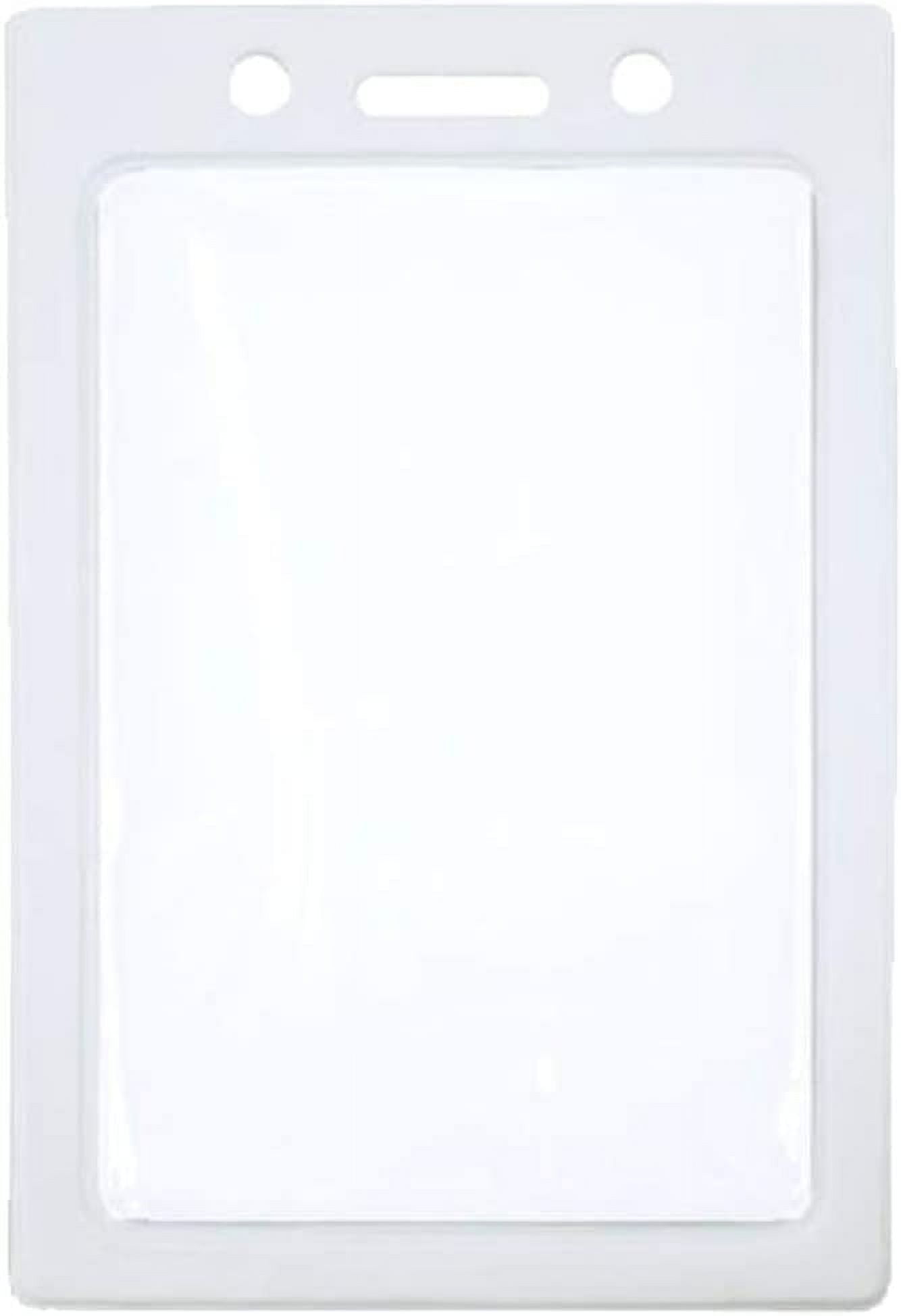 10 Pack - Vertical Color-Frame Badge Holder - Clear Vinyl Window ...