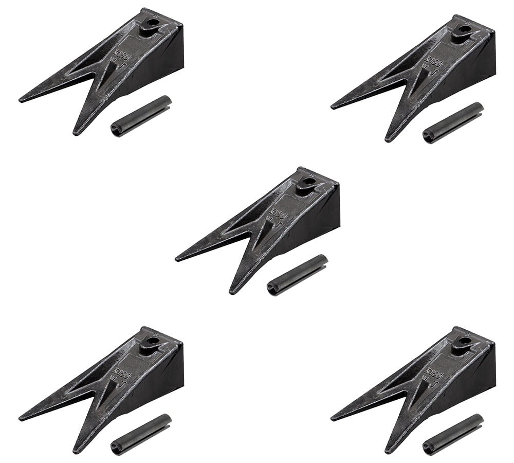 5 Pack Viking’s Hensley-Style X156WT-CT Twin Tiger Bucket Tooth w ...