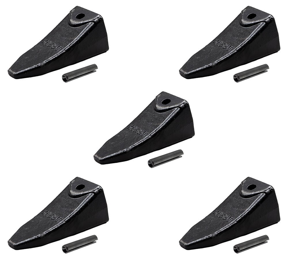 5 Pack Viking’s Hensley-Style X156WT-CT Twin Tiger Bucket Tooth w ...