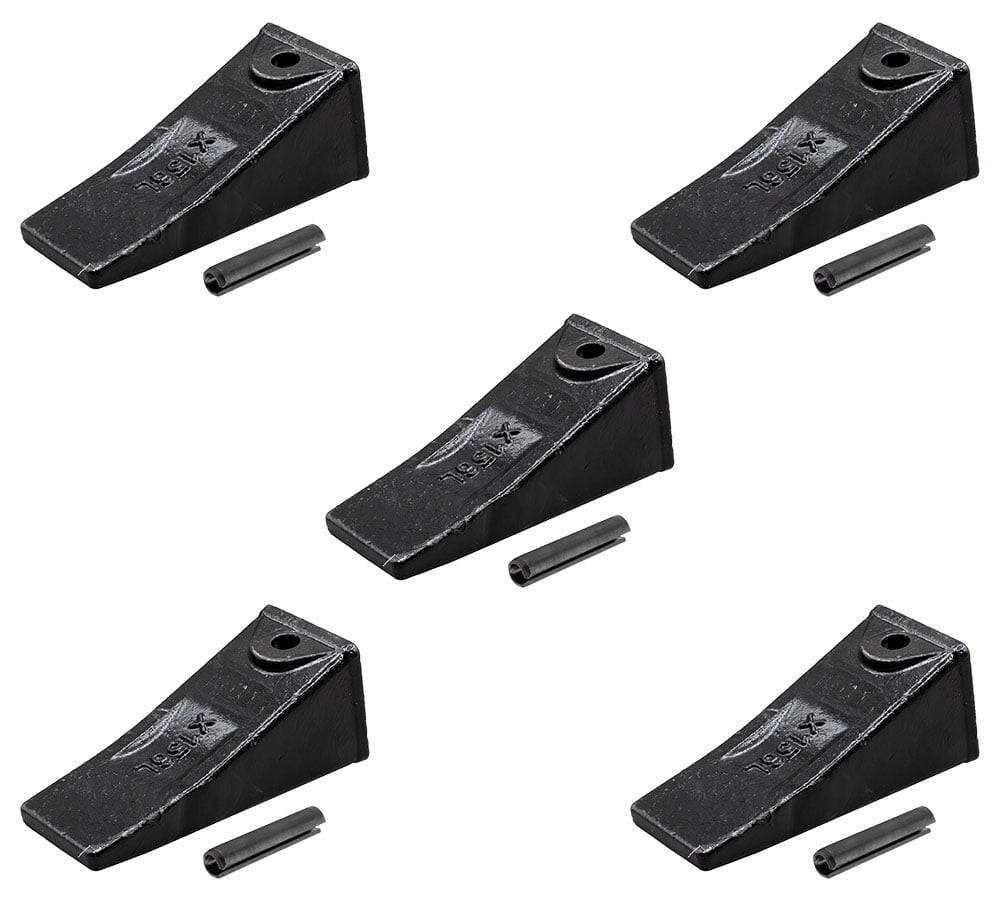 5 Pack Viking’s X156L Long Bucket Tooth w/ 156LPN Flexpins Compatible ...