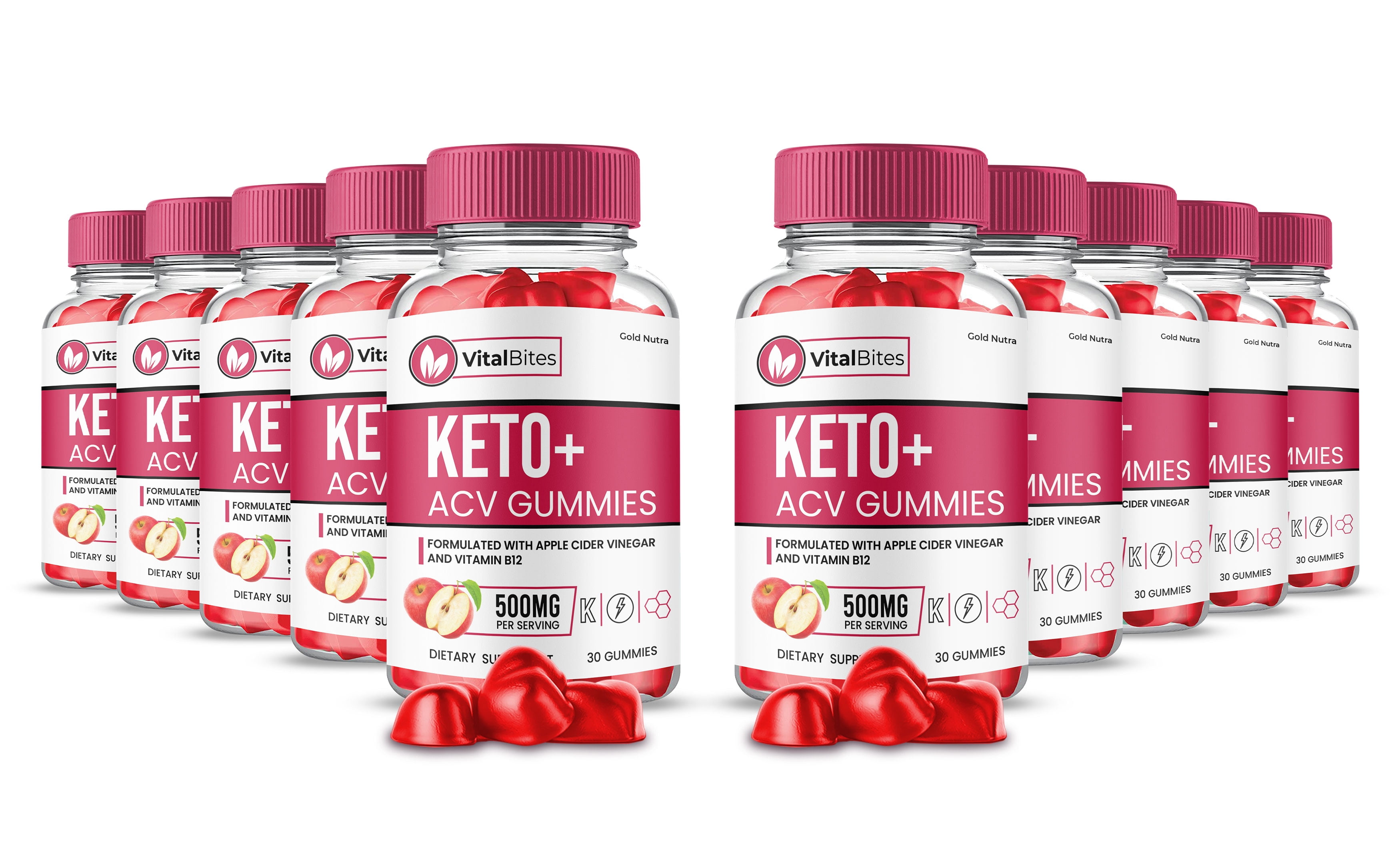 (10 Pack) Vital Bites ACV Gummies, VitalBites Keto + ACV Gummies ...