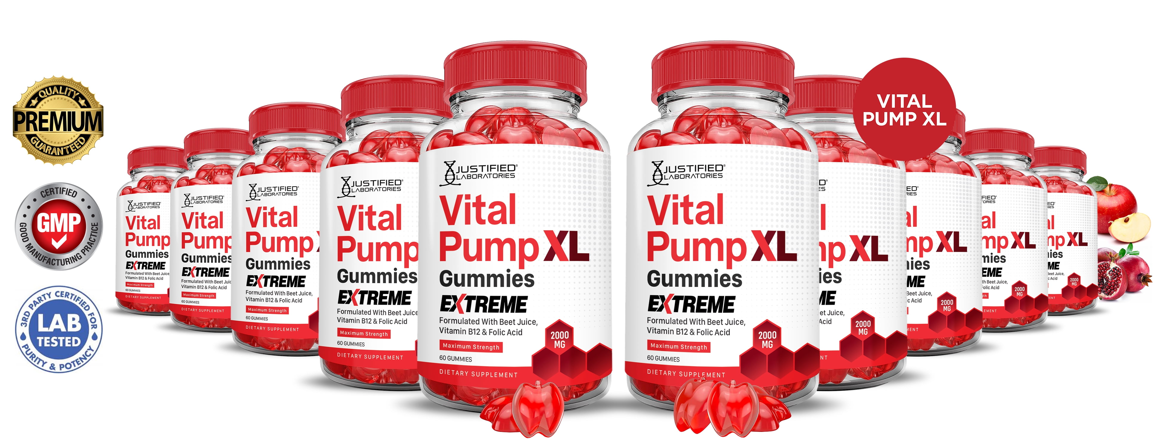 (10 Pack) Vital Pump XL Extreme 2000MG Performance Gummies Vital ...