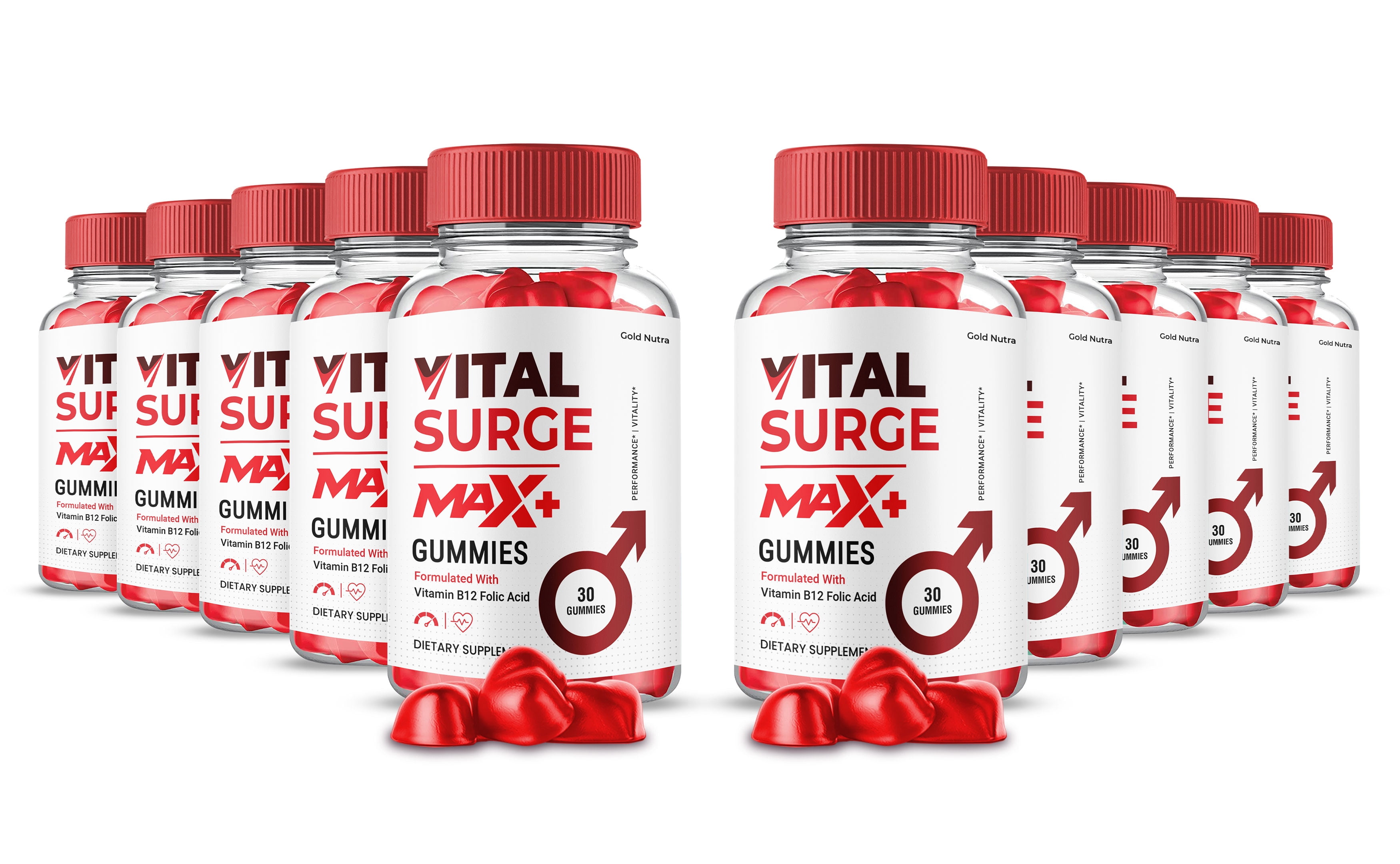 (10 Pack) Vital Surge Max + Gummies for Men, 2X Stronger Formula, Vital ...
