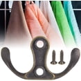 10 Pack Wall Hooks Coat Hooks, Towel Hook Double Prong Robe Hanger Wall ...