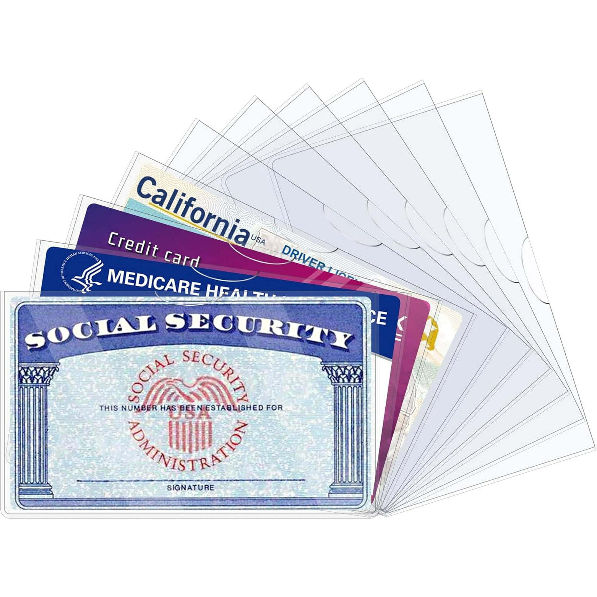 10 Pack Waterproof SSN Card Protector Sleeve - Walmart.com