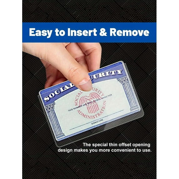 10 Pack Waterproof Social Security and Medicare Card Protector Sleeves ...