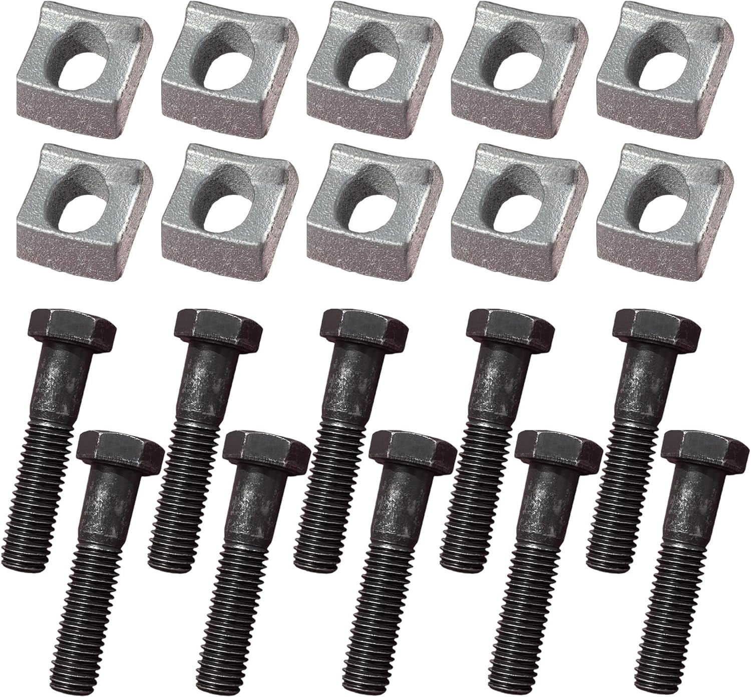 10 Pack - Wheel Rim Clamp Wedge & Bolt for Lowboy Construction Trailer ...