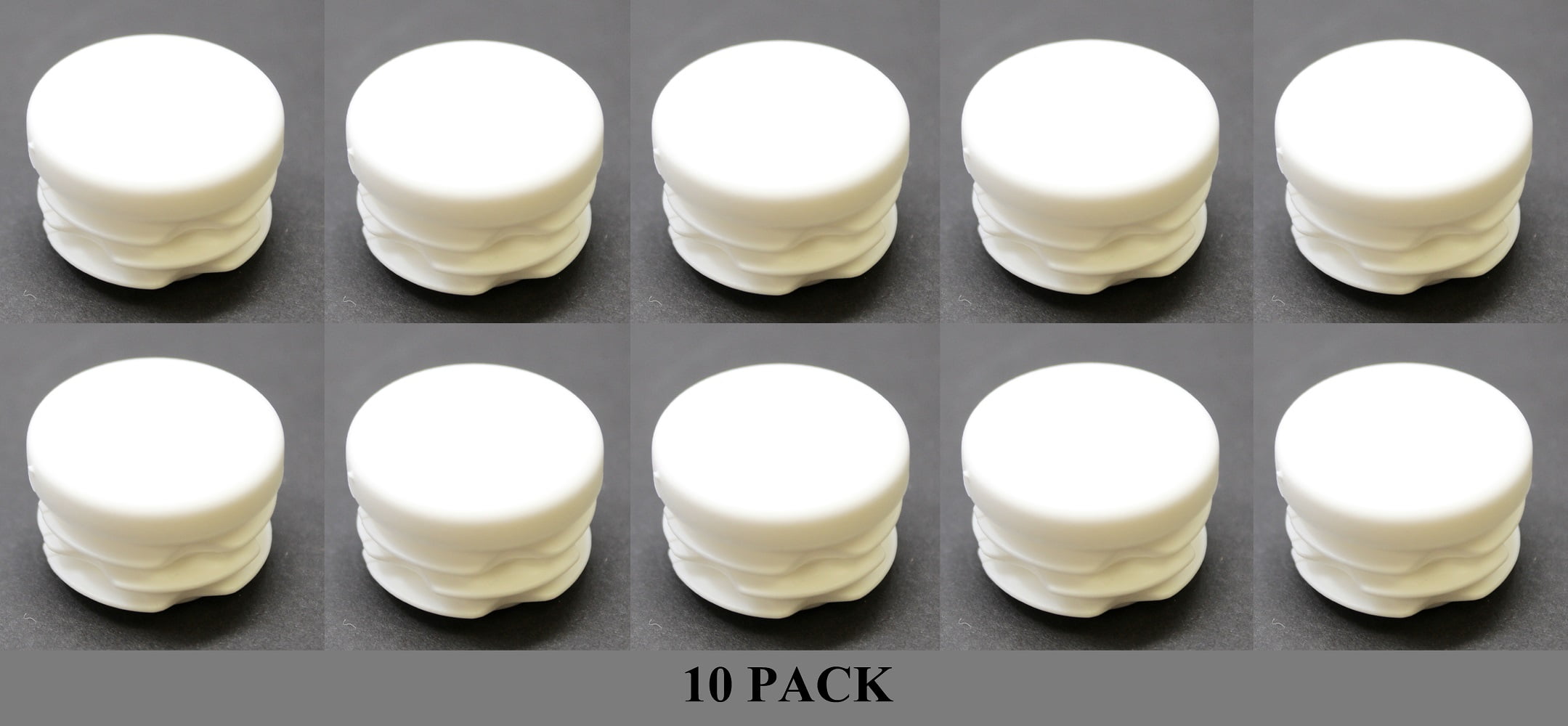 10 Pack White 1" Round Tubing Plastic Hole Plug End Cap, 1 inch OD Tube ...