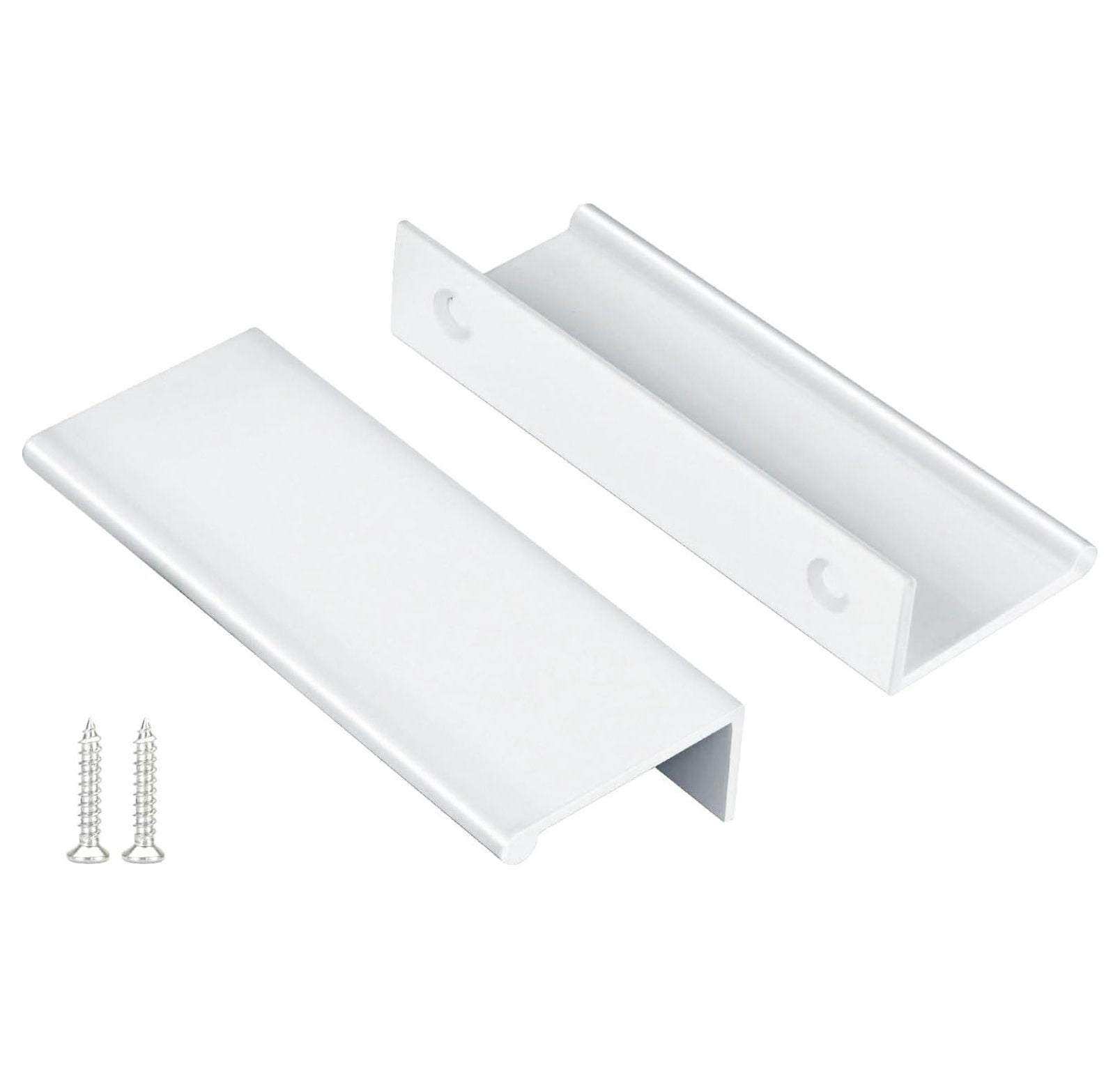 10 Pack White Cabinet Pulls File Cabinet Handles Edge Drawer Pulls ...
