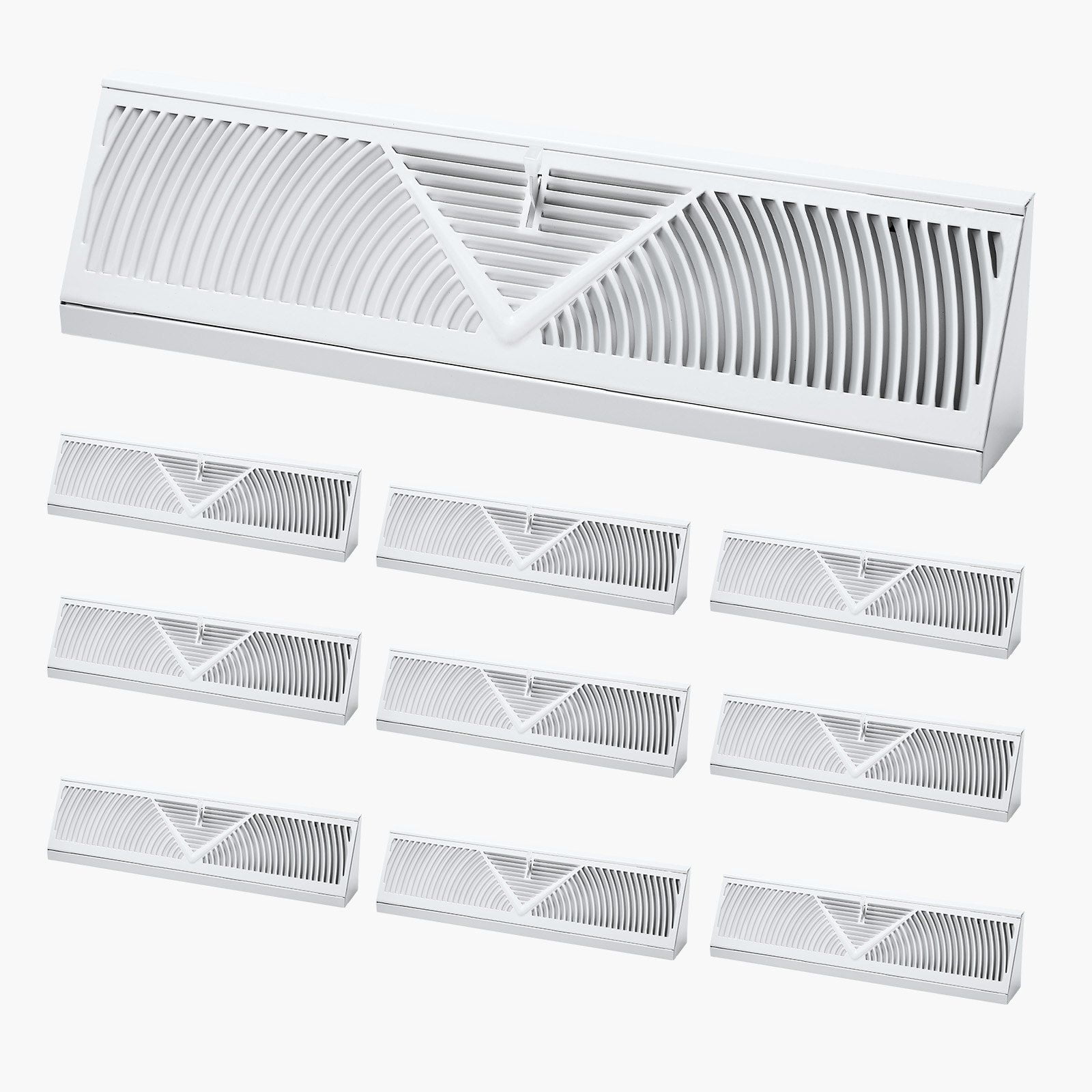 10-Pack White Floor Registers,18" Heavy-Duty Walkable HVAC Vents with ...