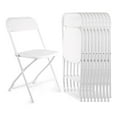 10 Pack White Folding Chairs, Portable Stackable Foldable Chair, Indoor ...