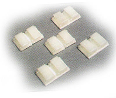 10 Pack White Nylon No Nail Wire Guide Adhesive Backed Carded, Each ...