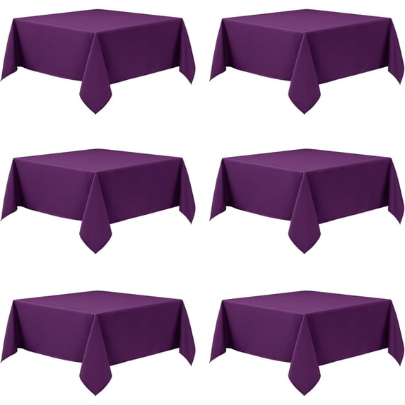 10-Pack White Tablecloths for Rectangle Tables, 60 x 102 Inches, Stain ...