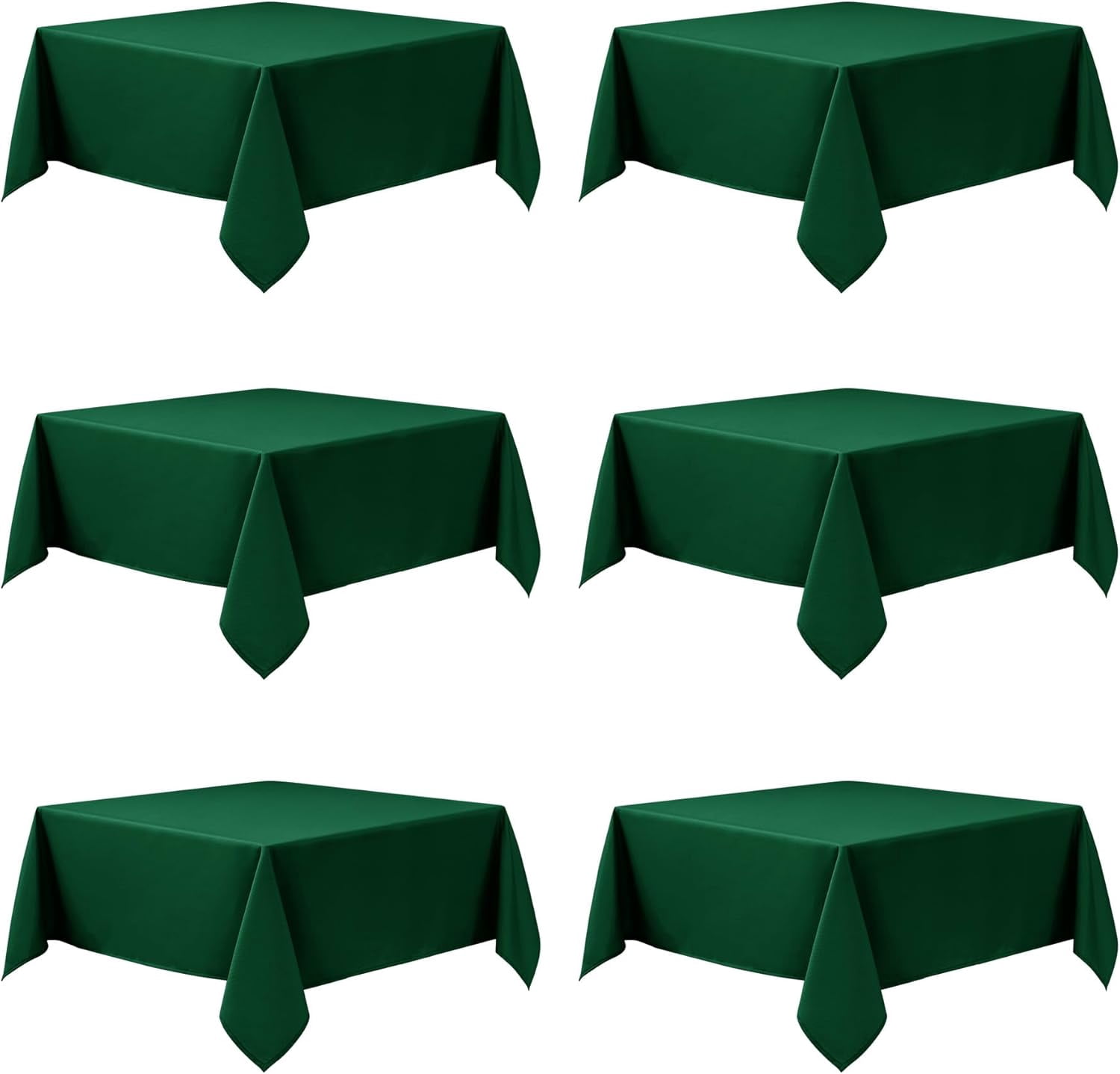10-Pack White Tablecloths for Rectangle Tables, 60 x 102 Inches, Stain ...