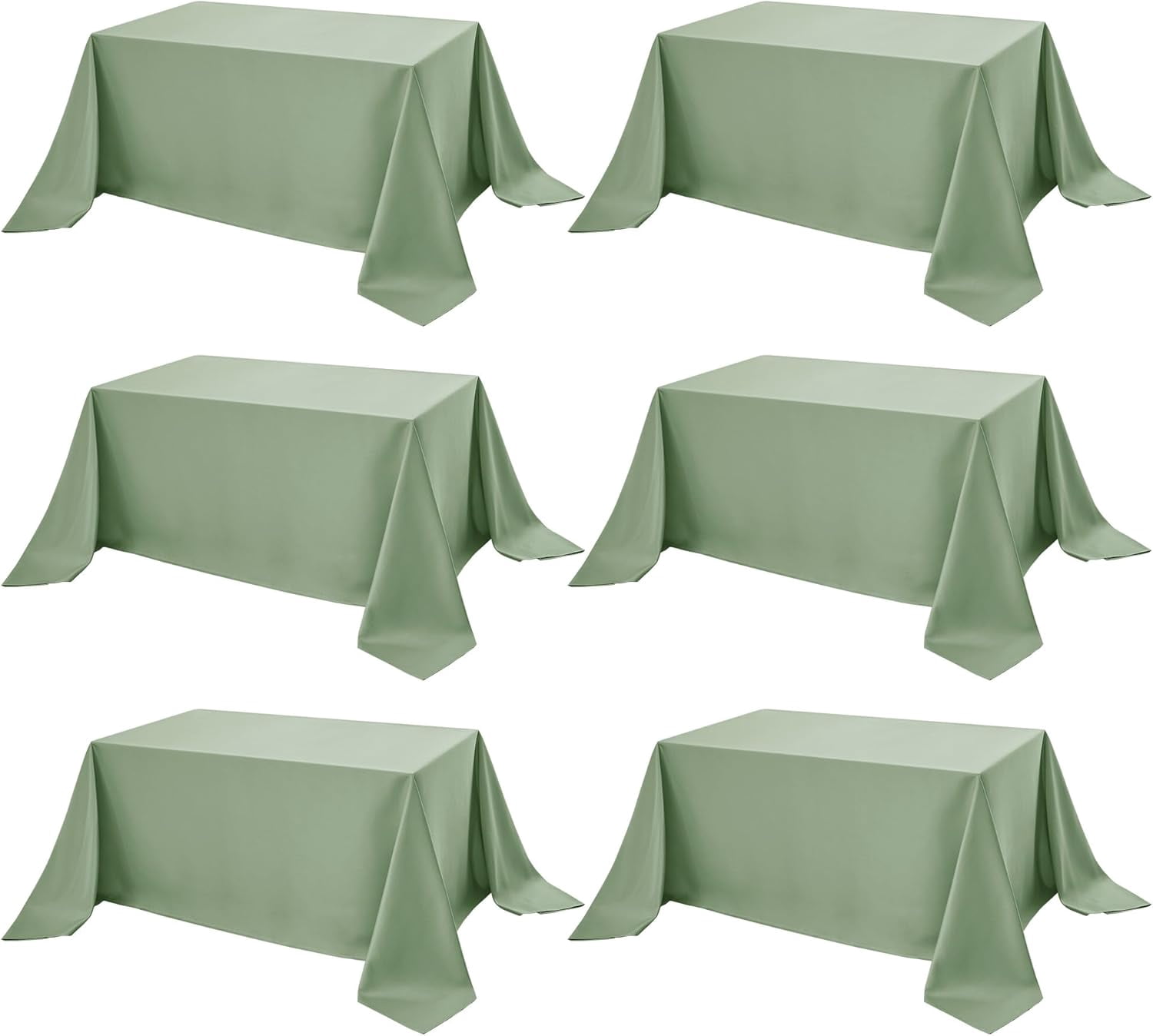 10-Pack White Tablecloths for Rectangle Tables, 60 x 102 Inches, Stain ...