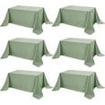 10-Pack White Tablecloths for Rectangle Tables, 60 x 102 Inches, Stain ...