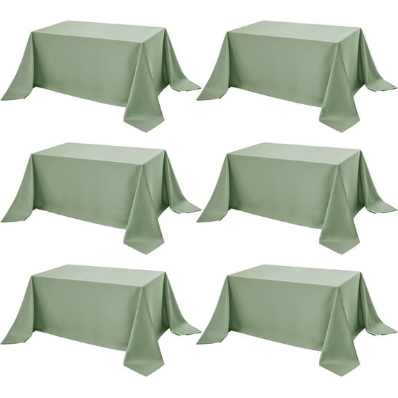 10-Pack White Tablecloths for Rectangle Tables, 60 x 102 Inches, Stain ...