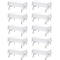 10-Pack White Tablecloths for Rectangle Tables, 60 x 102 Inches, Stain ...
